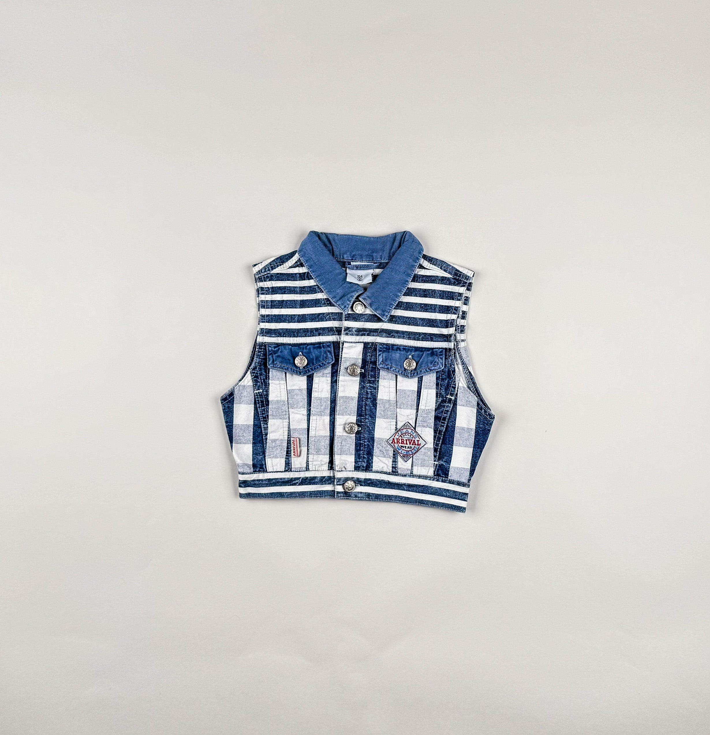 Denim Vest in blue and white – Jimbo's Universe